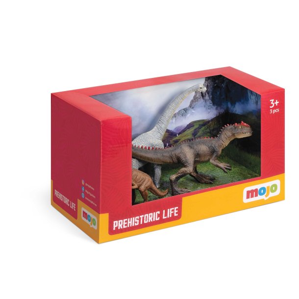 Mojo Dinosaurs Set 1 (3pc), Prehistoric life - Mojo - Import for Kids ApS
