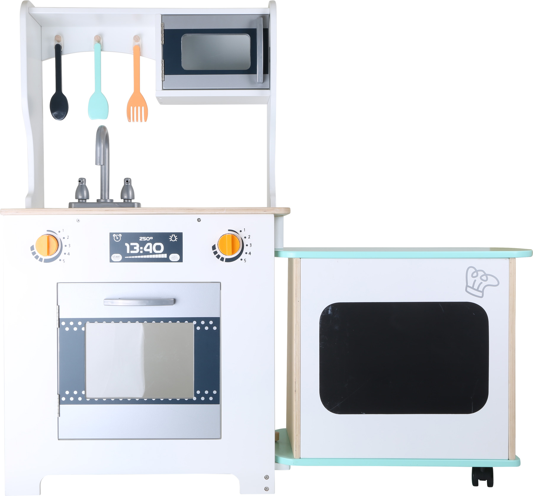 small foot Modern Play Kitchen with Board - Play kitchen and food ...