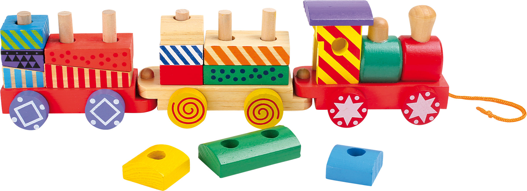 small foot Train, Multi-coloured - small foot - Import for Kids ApS